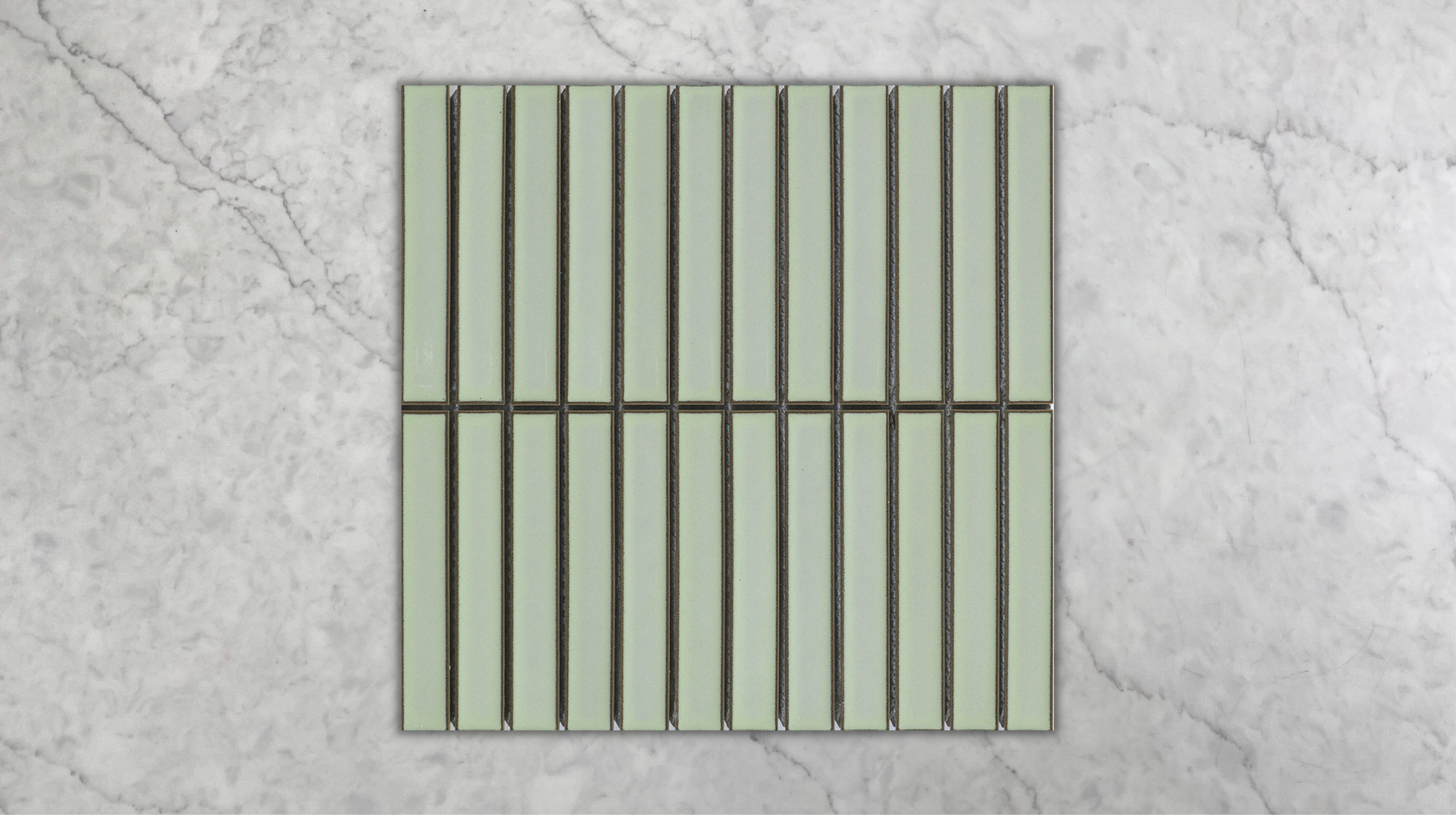 3D Concave Kit Kat Speckle Green Mosaic 20x145 – La Monte Tiles & Flooring