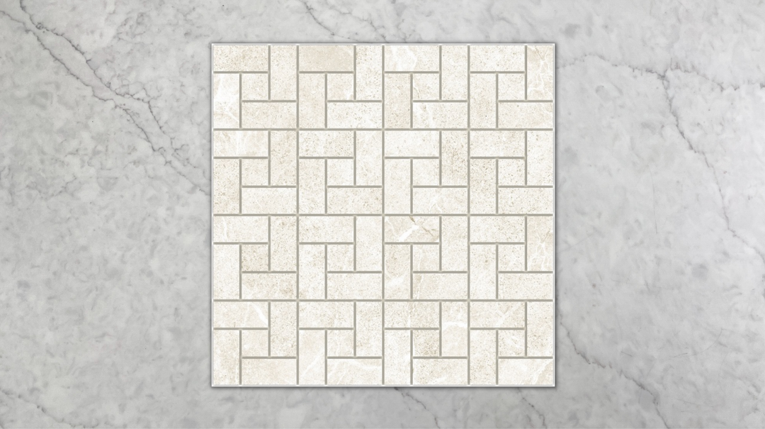 Kew Stone Beige Windmill Mosaic – La Monte Tiles & Flooring